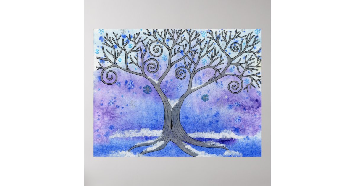 Winter Tree Poster | Zazzle