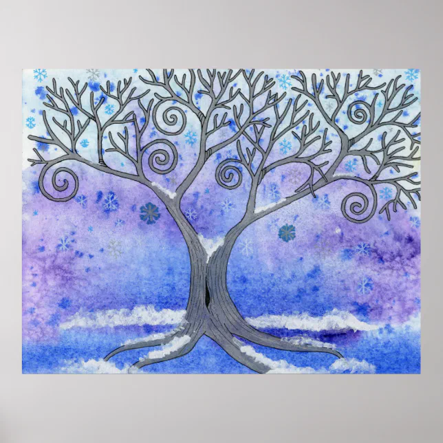 Winter Tree Poster | Zazzle