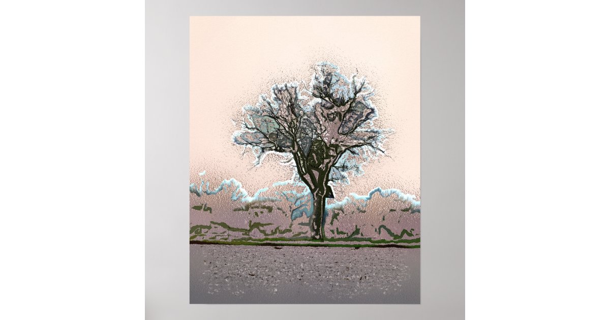 WINTER TREE POSTER | Zazzle
