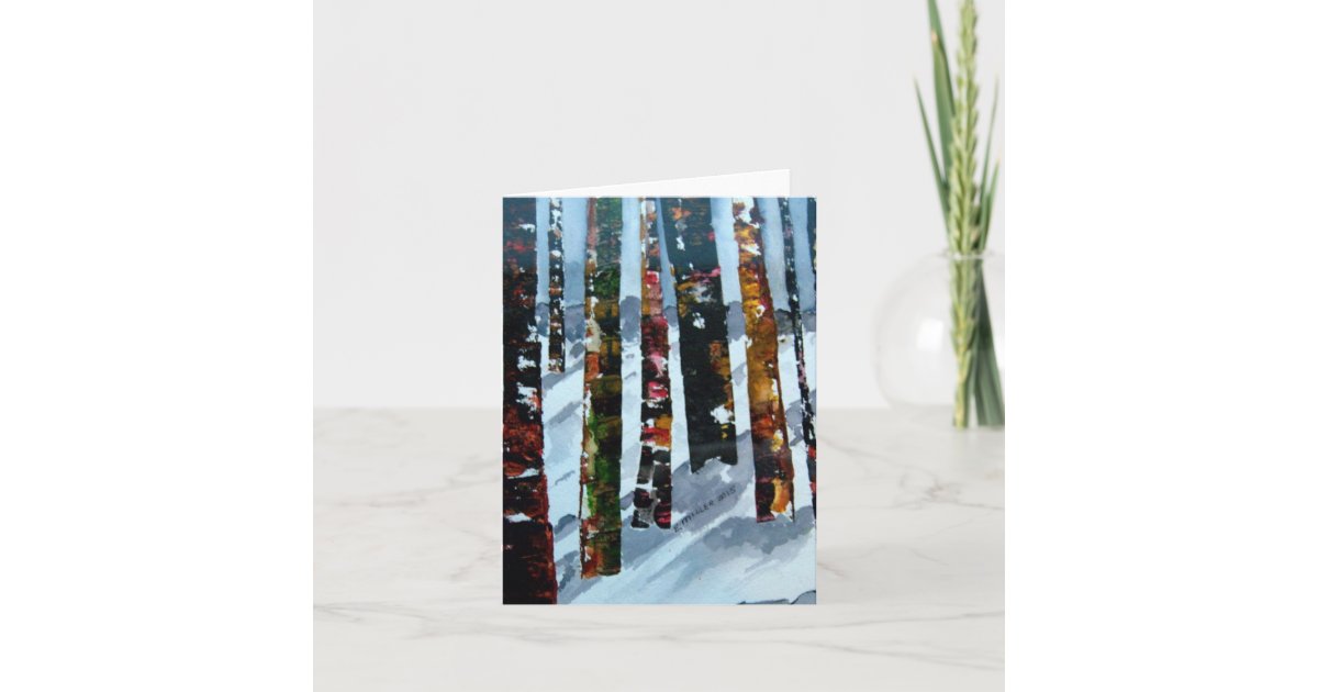 Winter Trees Blank Note Cards | Zazzle