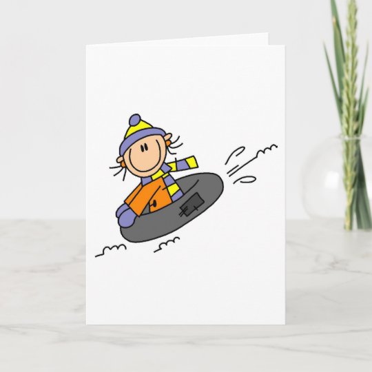 Winter Tubing Card | Zazzle.com