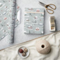 Winter Village Snow Scene Pattern Wrapping Paper | Zazzle