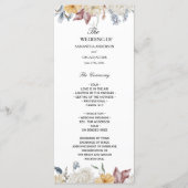 Winter Watercolor Flowers Menu | Zazzle