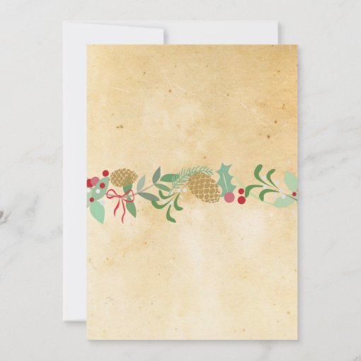 Winter Wedding Holly Paper Holiday Party Invite | Zazzle