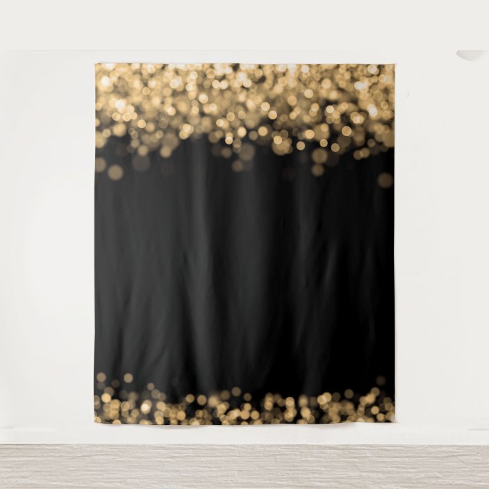 Winter Wedding Photo Backdrop Gold Lights | Zazzle.com