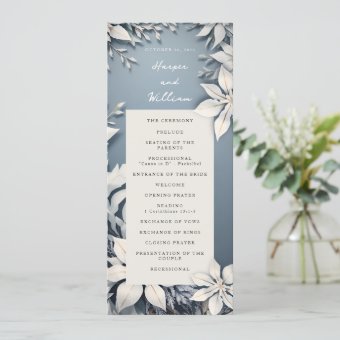 Winter wedding program | Zazzle