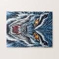 Winter Werewolf Fantasy Dark horror art Jigsaw Puzzle | Zazzle