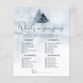 Winter what's in your purse baby shower game | Zazzle