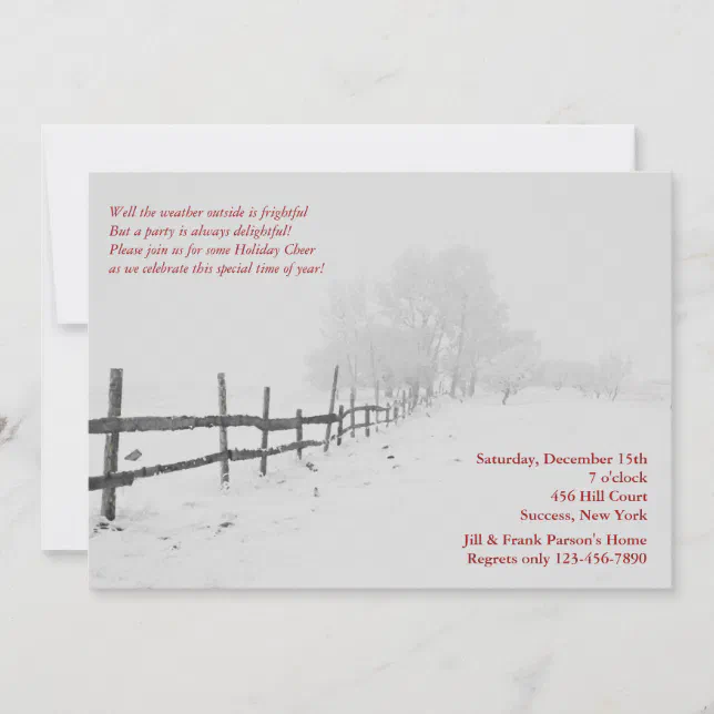 Winter White Invitation | Zazzle