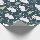 Winter White Snow Bunny Wrapping Paper | Zazzle