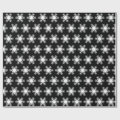 Winter White Snowflake Christmas Holiday Black Wrapping Paper | Zazzle