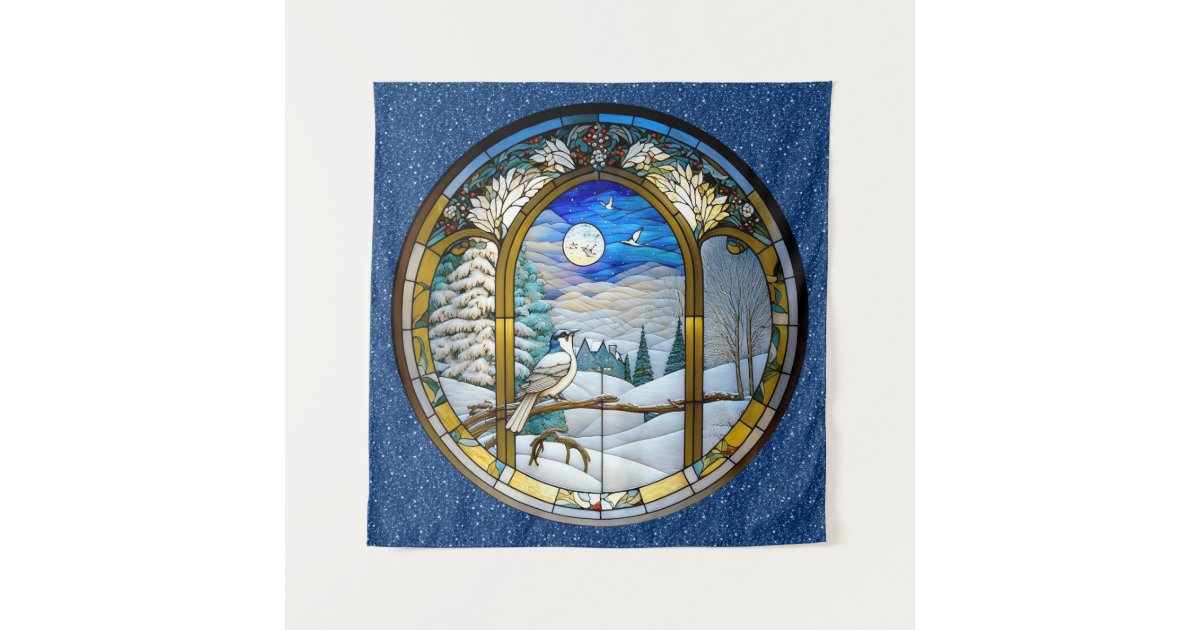 Winter Window Tapestry | Zazzle