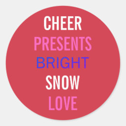 Winter Wishes Christmas Holiday Party Stickers | Zazzle