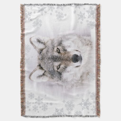 Winter Wolf Throw Blanket | Zazzle