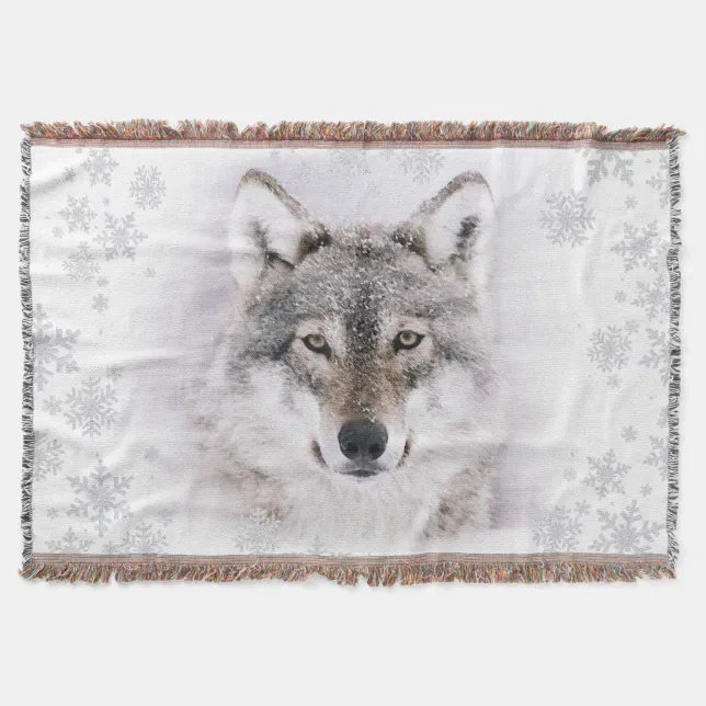 Winter Wolf Throw Blanket | Zazzle