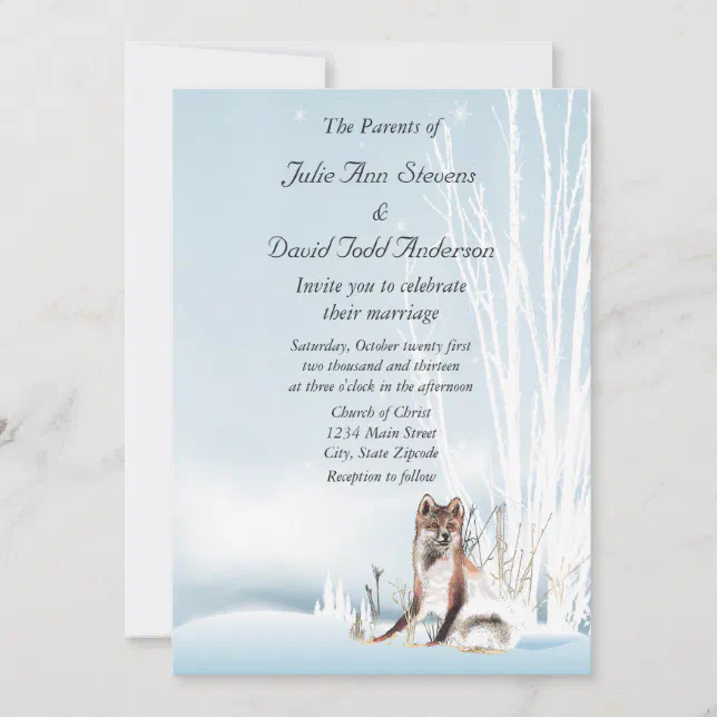 Winter Wolf Wedding Invitation | Zazzle