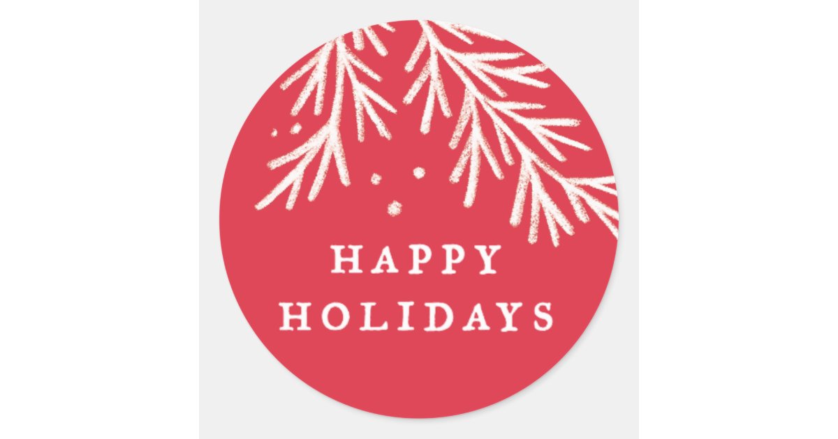 Winter Wonder Round Holiday Sticker | Zazzle