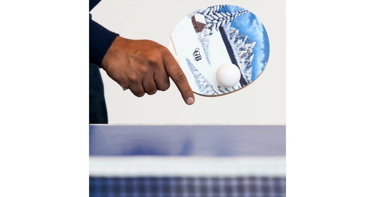 Winter Wonder with Text Ping Pong Paddle | Zazzle