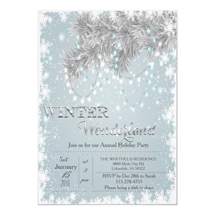 Winter Wonderland Christmas Holiday Invitation | Zazzle.com