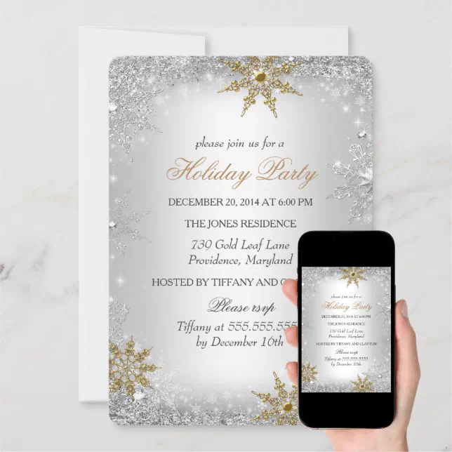 Winter Wonderland Christmas Holiday Party 2 Invitation | Zazzle
