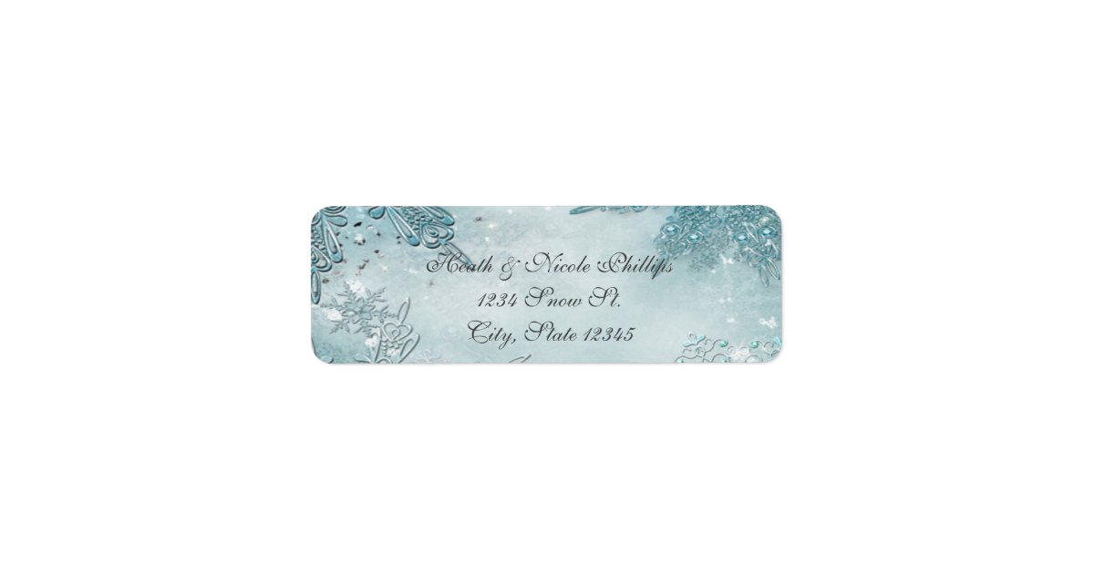 Winter Wonderland Elegant Magical Snowflakes Label | Zazzle