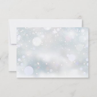 Winter Wonderland Elegant Script Snow Wedding RSVP Card | Zazzle