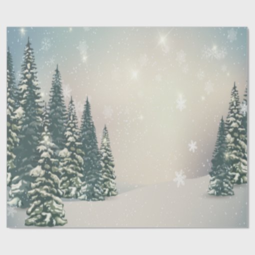 Winter Wonderland, Forest,Snow Holiday Wrapping Paper | Zazzle