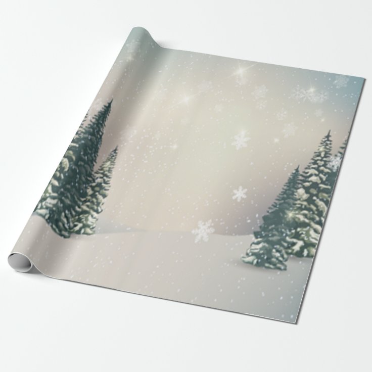 Winter Wonderland, Forest,Snow Holiday Wrapping Paper | Zazzle