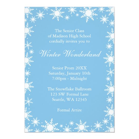Winter Wonderland Formal Prom Dance Ball Invitation | Zazzle.com