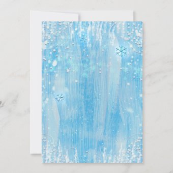 Winter Wonderland Frozen Ice Blue Party Invitation | Zazzle