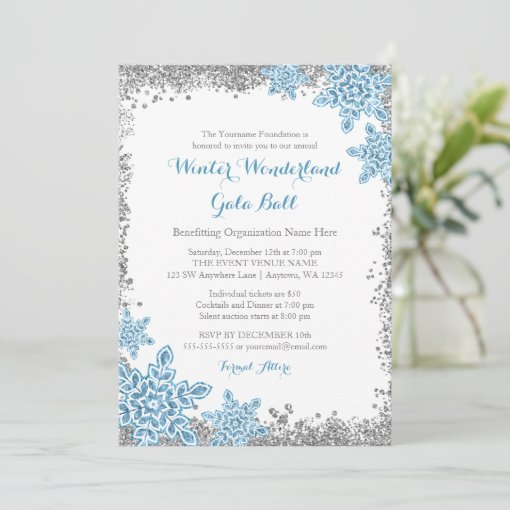 Winter Wonderland Gala Ball Invitations | Zazzle