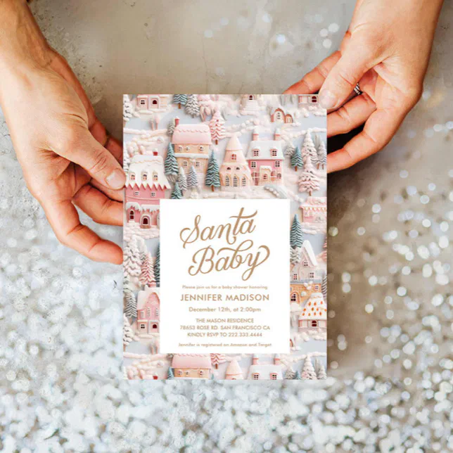 Winter Wonderland Girl Baby Shower Invitation | Zazzle