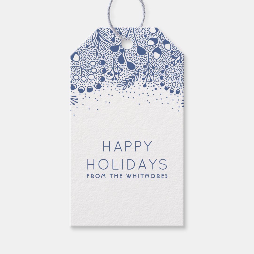 Winter Wonderland Happy Holidays Gift Tags | Zazzle