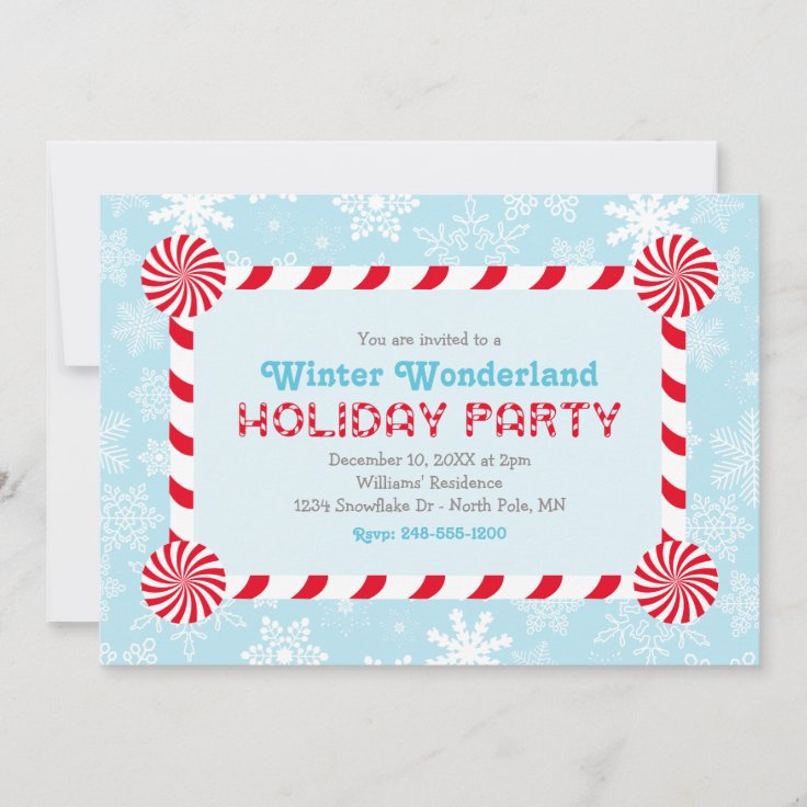 Winter Wonderland Holiday Party Invitation | Zazzle
