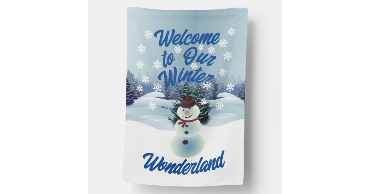 Winter Wonderland House Flag | Zazzle