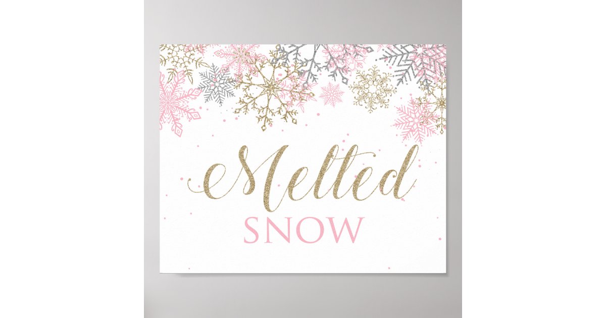 Winter Wonderland Melted Snow sign | Zazzle