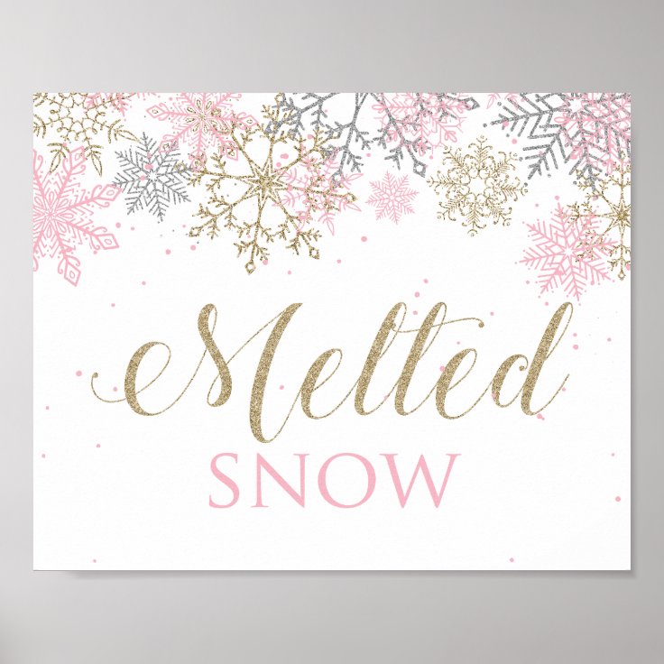 Winter Wonderland Melted Snow sign | Zazzle