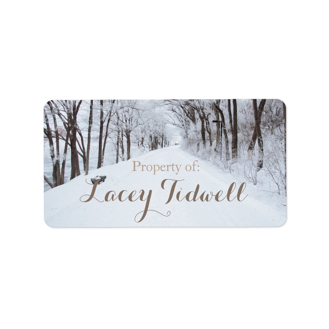Winter Wonderland Name Labels | Zazzle