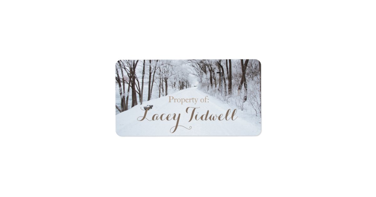 Winter Wonderland Name Labels | Zazzle