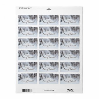 Winter Wonderland Name Labels | Zazzle