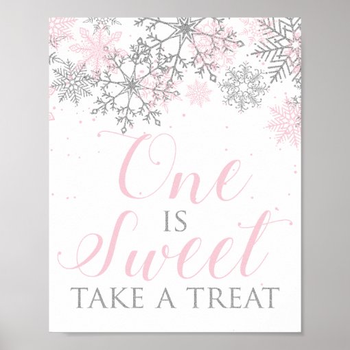 Winter Wonderland One is Sweet Sign | Zazzle