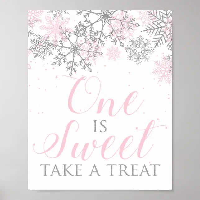 Winter Wonderland One is Sweet Sign | Zazzle