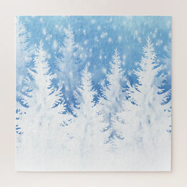 Winter Wonderland,Pine Trees,Forest Jigsaw Puzzle | Zazzle