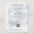 Winter Wonderland QR Code Snow Wedding Invitation | Zazzle