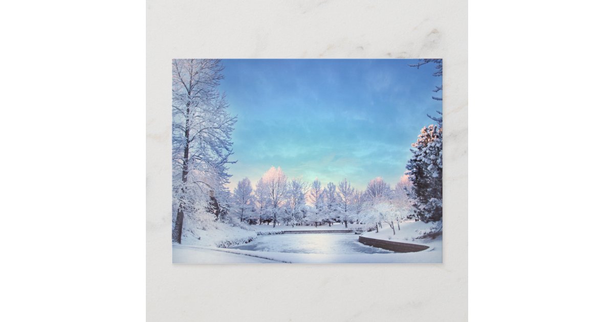 Winter Wonderland Scene Christmas Postcard | Zazzle