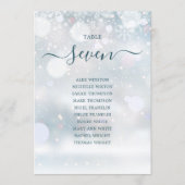 Winter Wonderland Script Seating Plan Table Number | Zazzle