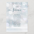 Winter Wonderland Script Seating Plan Table Number | Zazzle