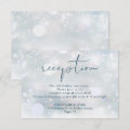 Winter Wonderland Script Snow Wedding Reception Enclosure Card | Zazzle