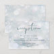 Winter Wonderland Script Snow Wedding Reception Enclosure Card | Zazzle