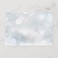 Winter Wonderland Script Snow Wedding Reception Enclosure Card | Zazzle